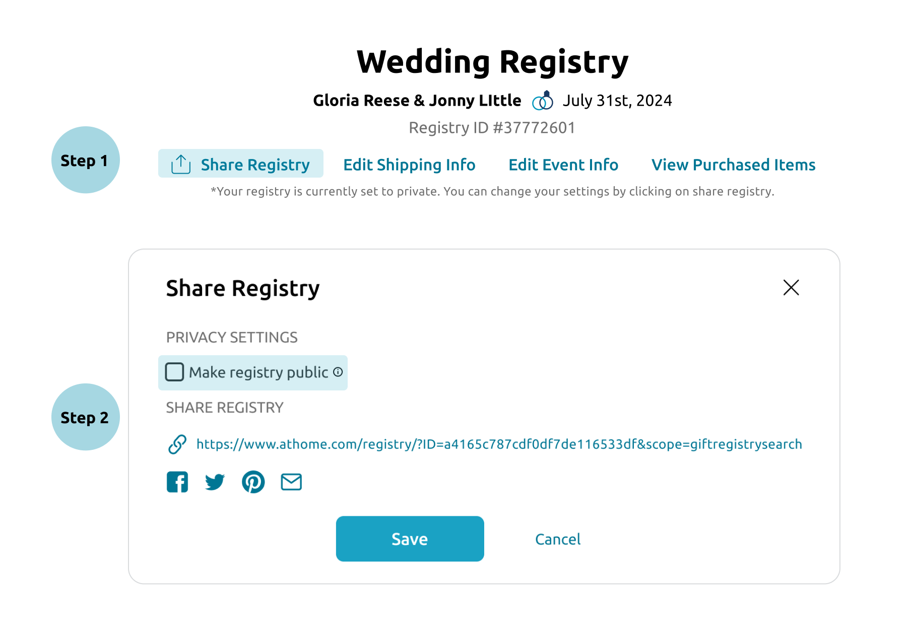 Gift Registry FAQs – At Home